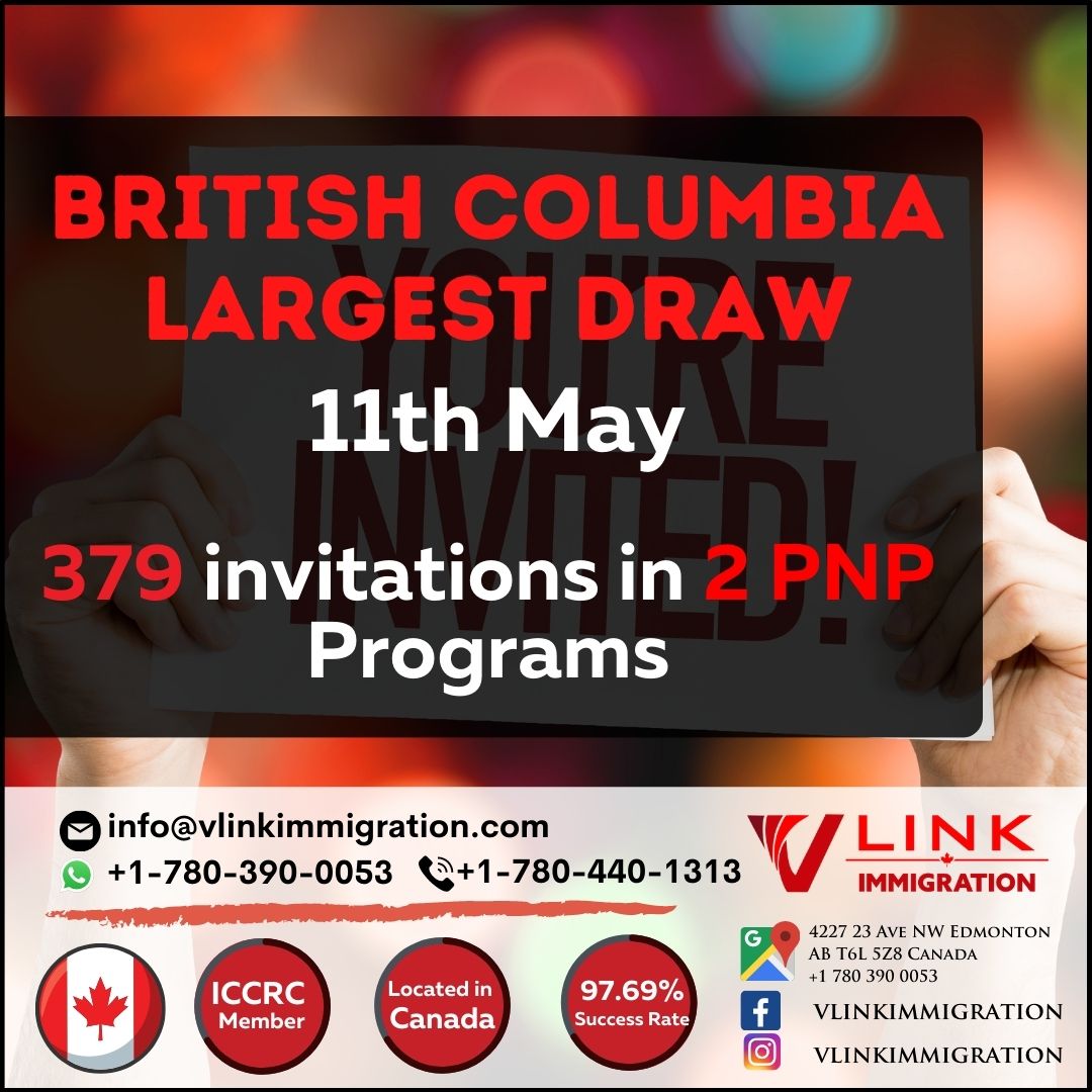 British Columbia Draw: 379 immigration candidates issued PNP draws