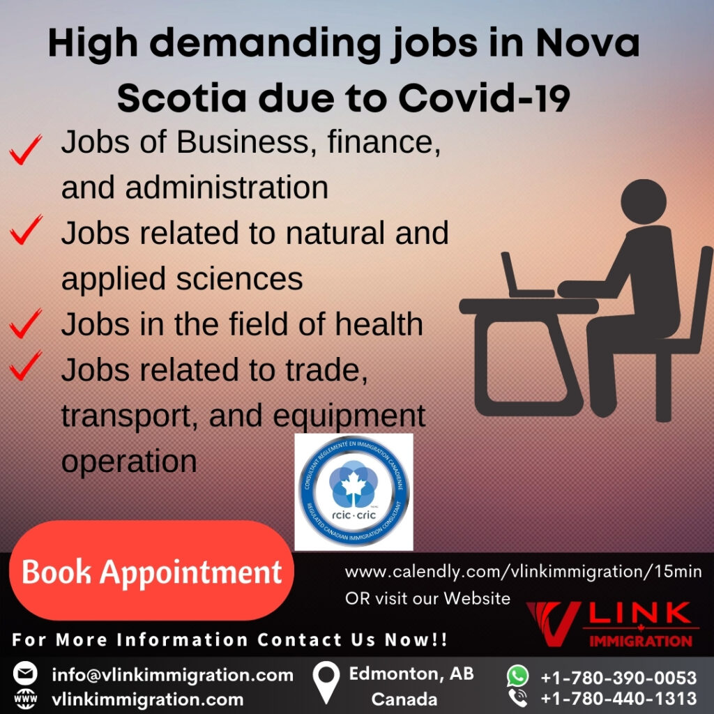 High demanding jobs in Nova Scotia due to the Covid-19 pandemic
